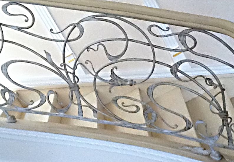 Forged Railings for Stairs, Wrought Iron Railings, Custom Metal Railing ...