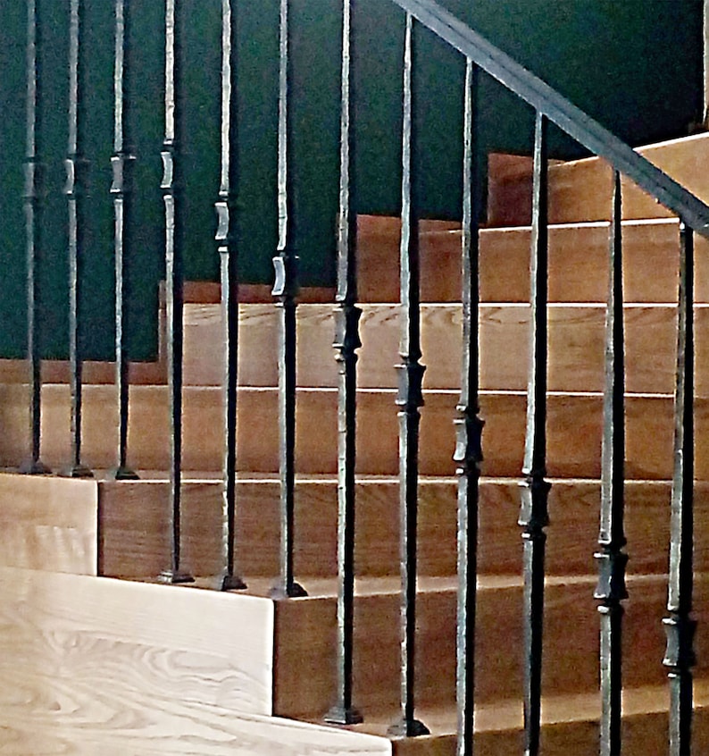 Custom Wrought Iron Stair Railing, Wrought Iron Balusters, Wrought Iron ...