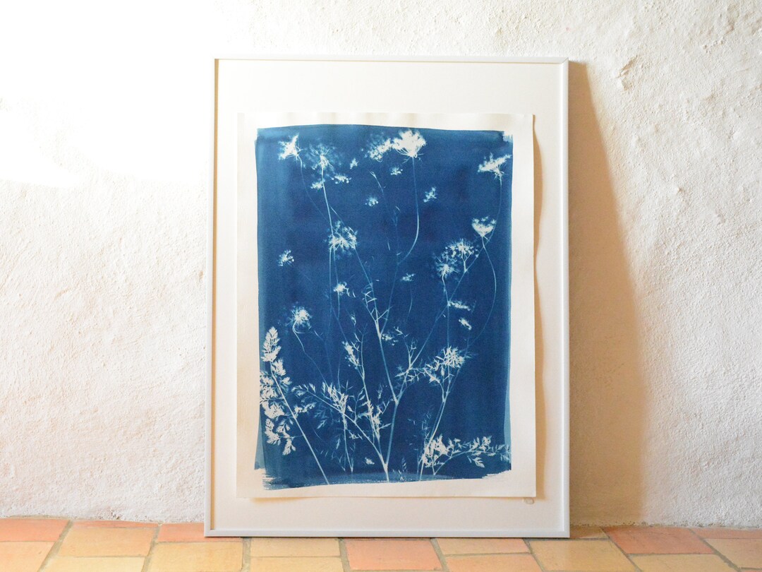 A2+ Natural Size Cyanotype of Life Size Wild Flowers. - Etsy