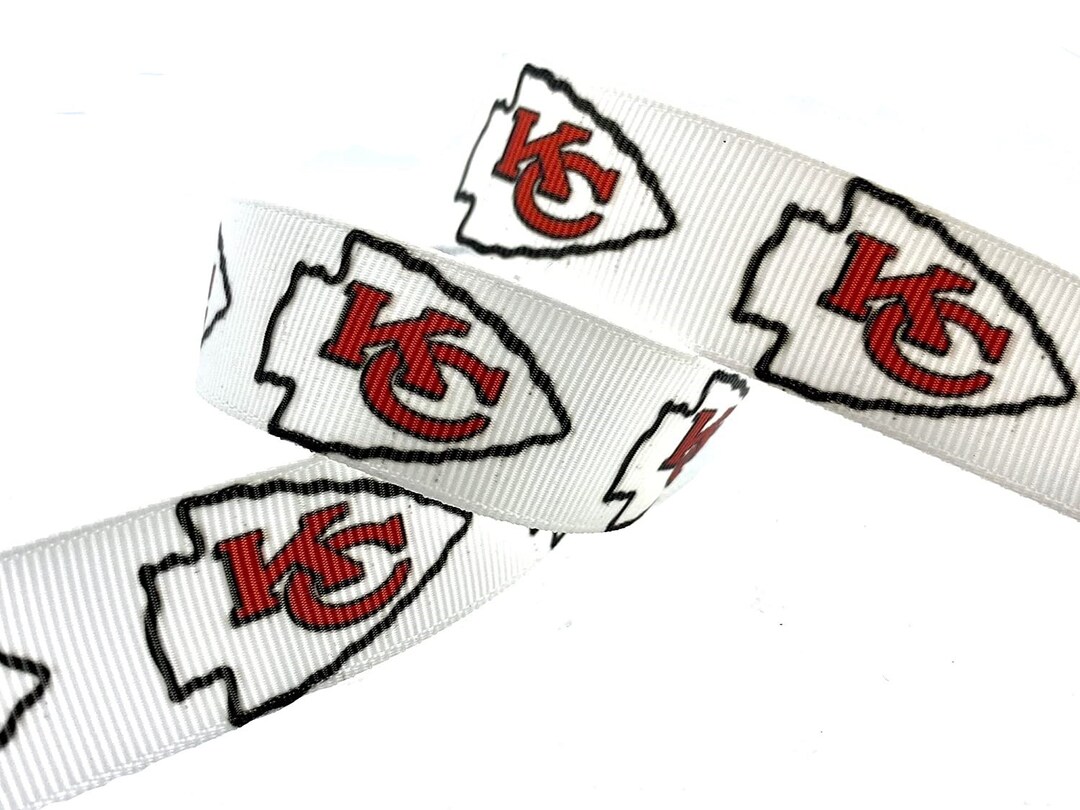 Chiefs Ribbon. 5 Yards Single Sided Grosgrain Ribbon. 7/8" Width. Made ...