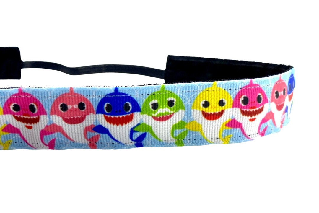 Baby Shark Headband. Nonslip Sports Headband. 7/8" Width. Handmade in ...