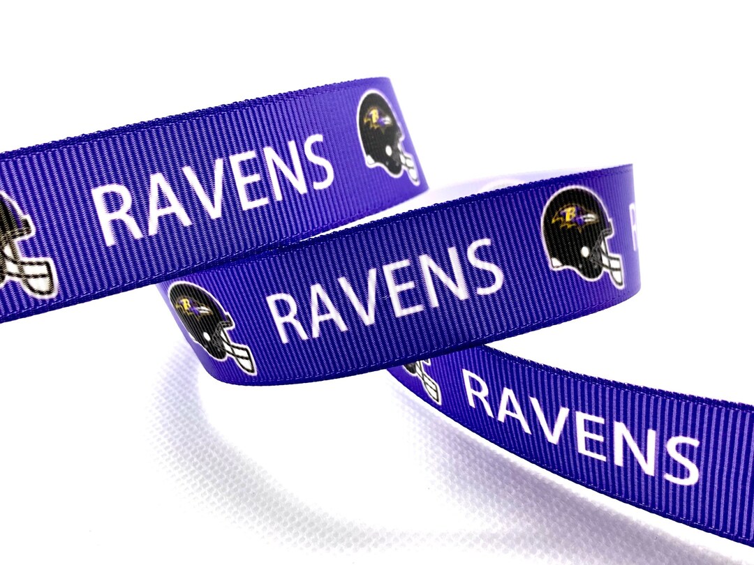 Ravens Ribbon. Baltimore Ravens. 5 Yards 7/8" Single Sided Grosgrain ...