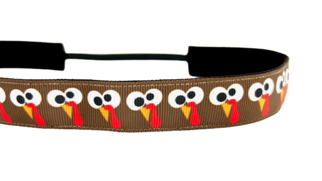 Turkey Trot Headband. Nonslip Sports Headband. 7/8" Width. Handmade in ...