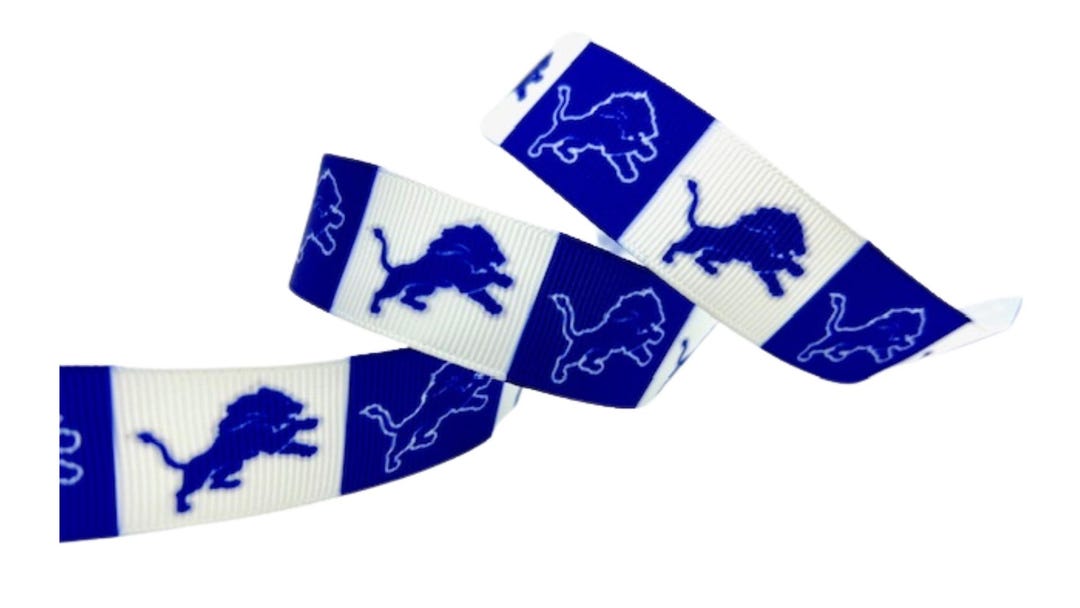 Lions Ribbon. 5 Yards Single Sided Grosgrain Ribbon. 7/8" Width. Made ...