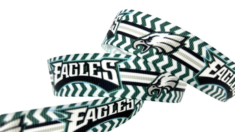 Eagles Ribbon. 5 Yards Single Sided Grosgrain Ribbon. 7/8" Width. Made ...