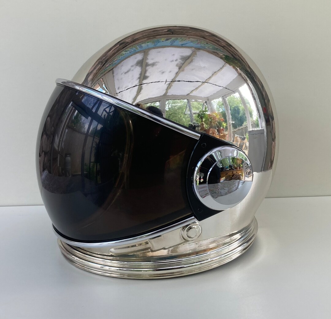 Chrome Space Helmet With LED Lights - Etsy