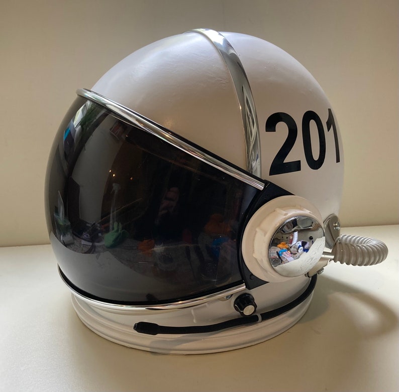Deluxe Flip Visor Astronaut Helmet in White & Black - Etsy