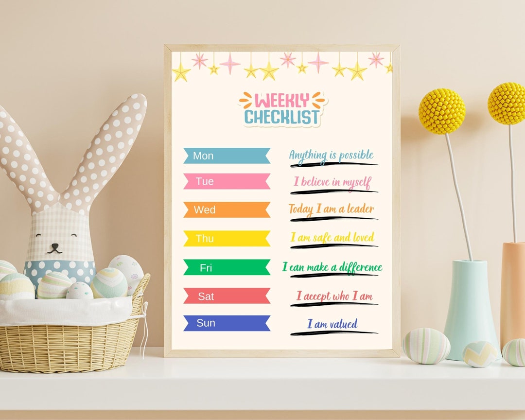 Kid's Affirmation Poster/affirmation Wall Art/kid's Prints/kid's Room ...