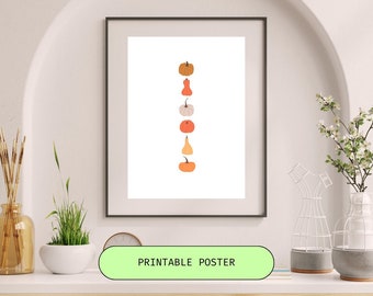 Autumn Trees Printable Poster, Minimalistic Wall Art Decor, Fall ...
