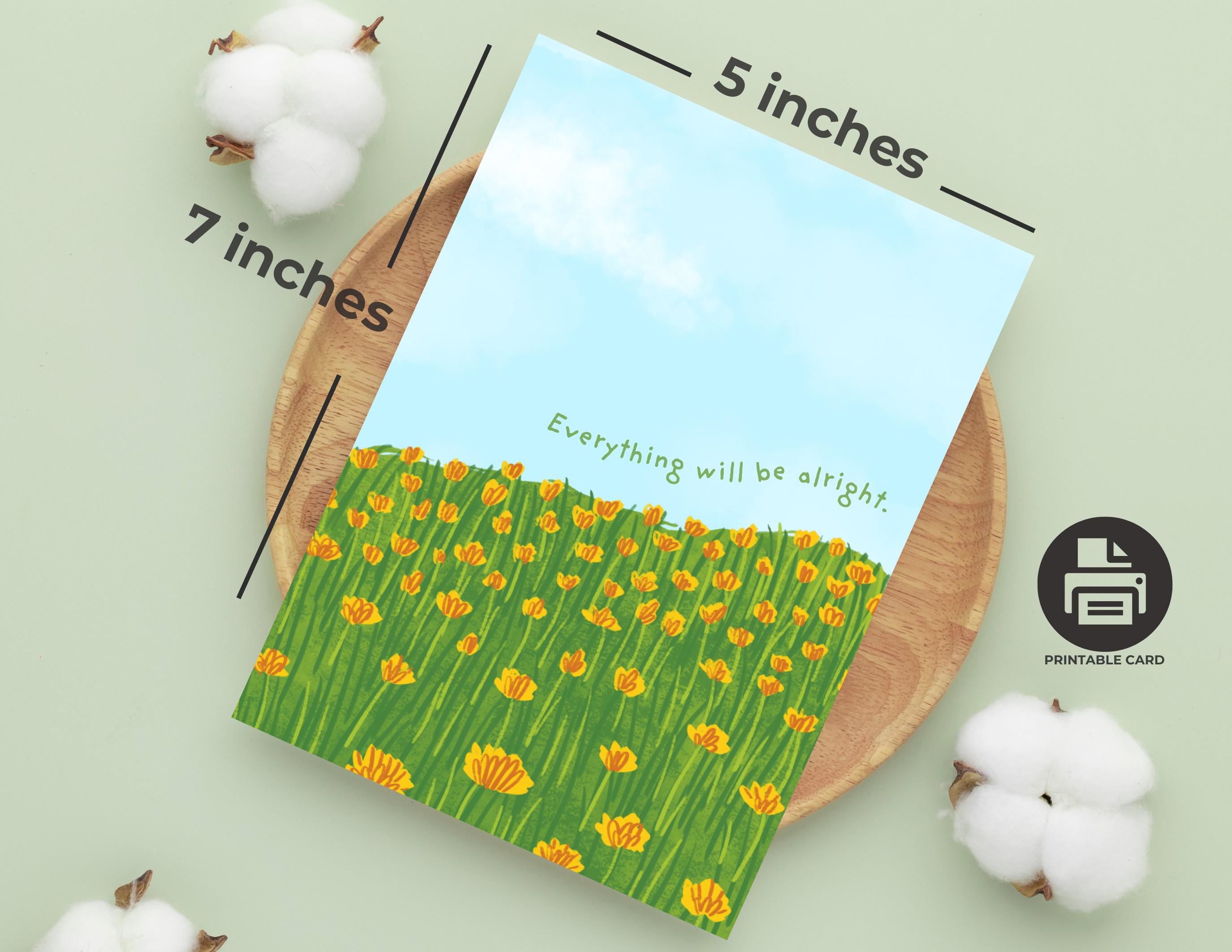 Printable Sympathy Card Hopeful Card Cancer Support Card Thinking of ...