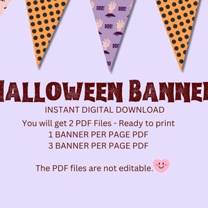 Halloween Printable Banner Boo Printable DIY Halloween - Etsy