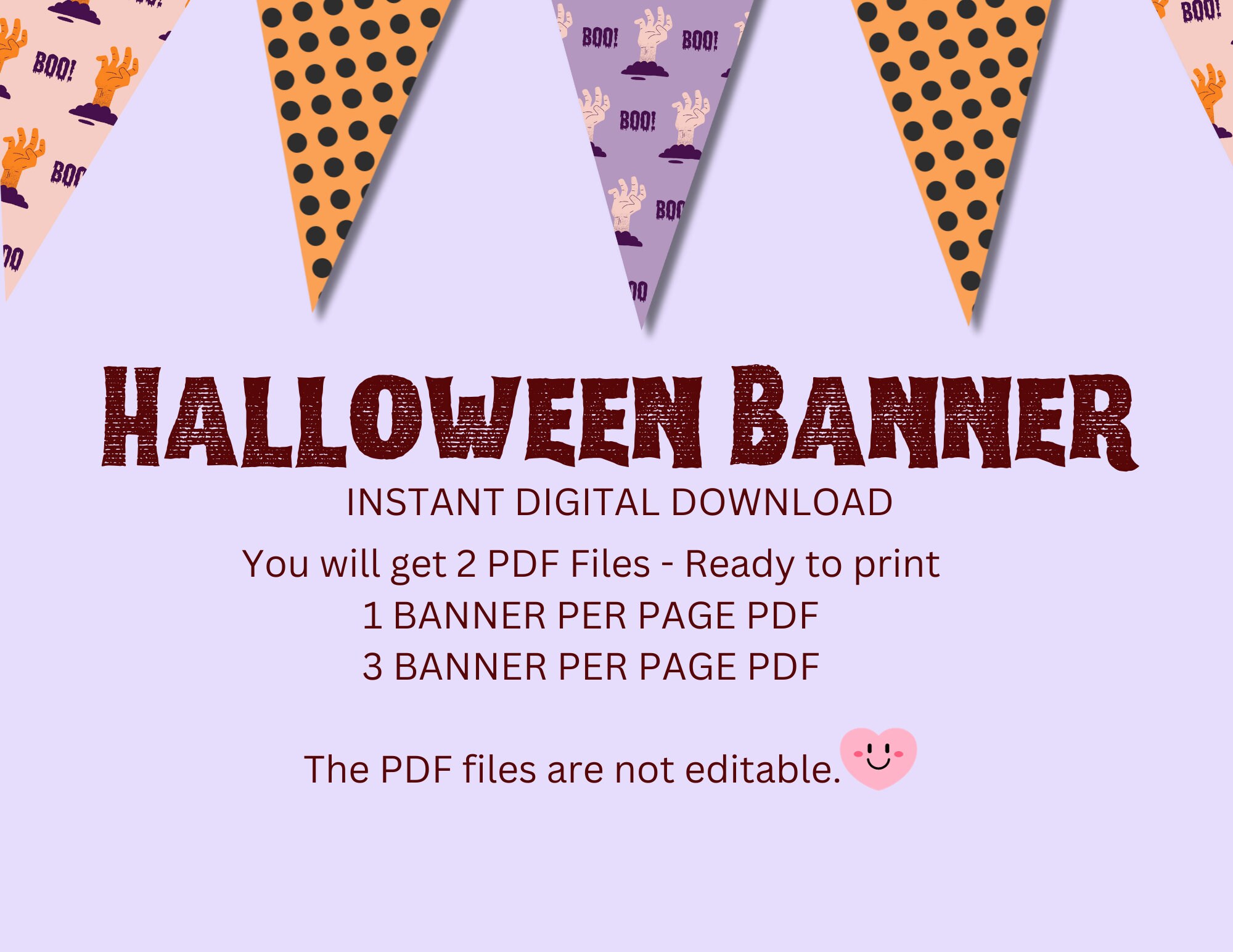 Halloween Printable Banner Boo Printable DIY Halloween - Etsy