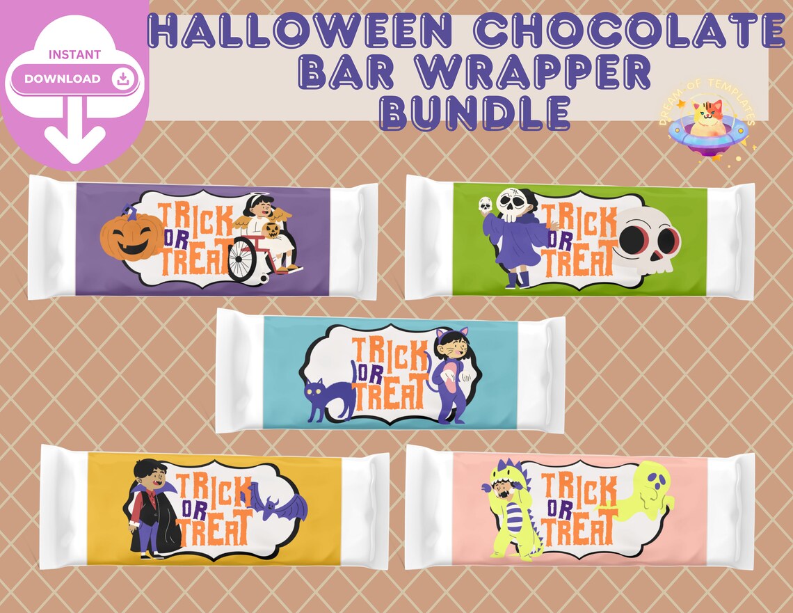 Chocolate Bar Wrapper Template Bundle DIY Candy Wrapper Kit Candy Bar ...