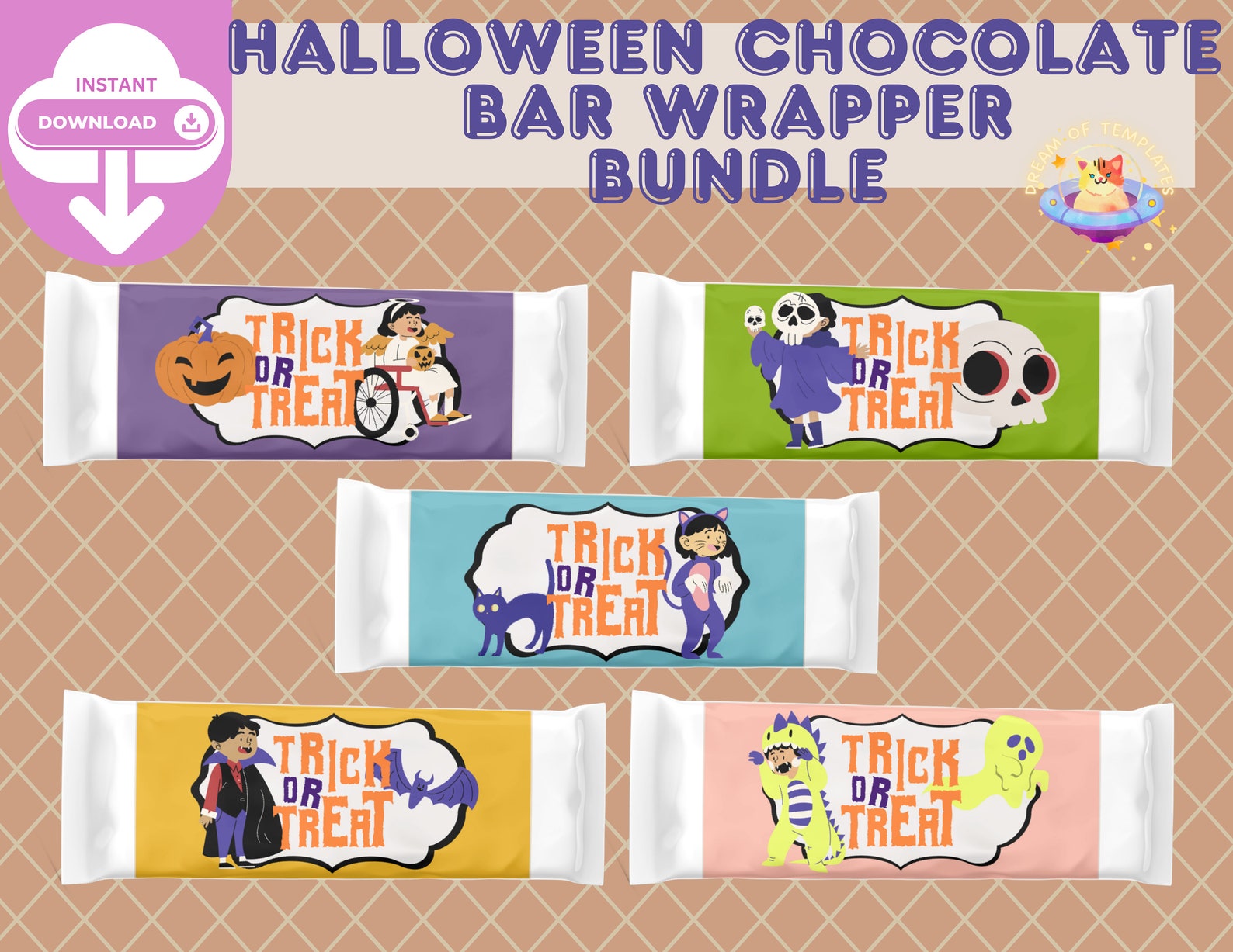 Chocolate Bar Wrapper Template Bundle DIY Candy Wrapper Kit Candy Bar ...