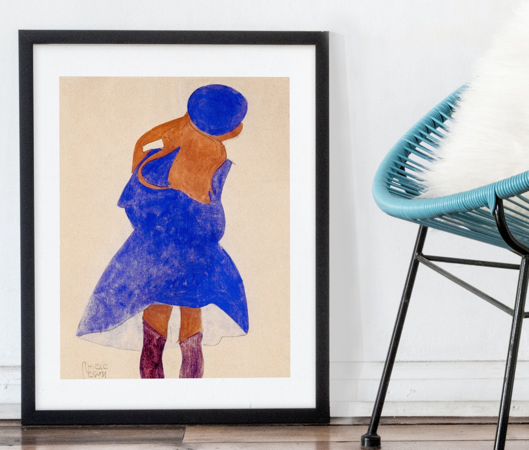 Standing Girl, Back View 1908 by Egon Schiele Museum-quality Poster ...