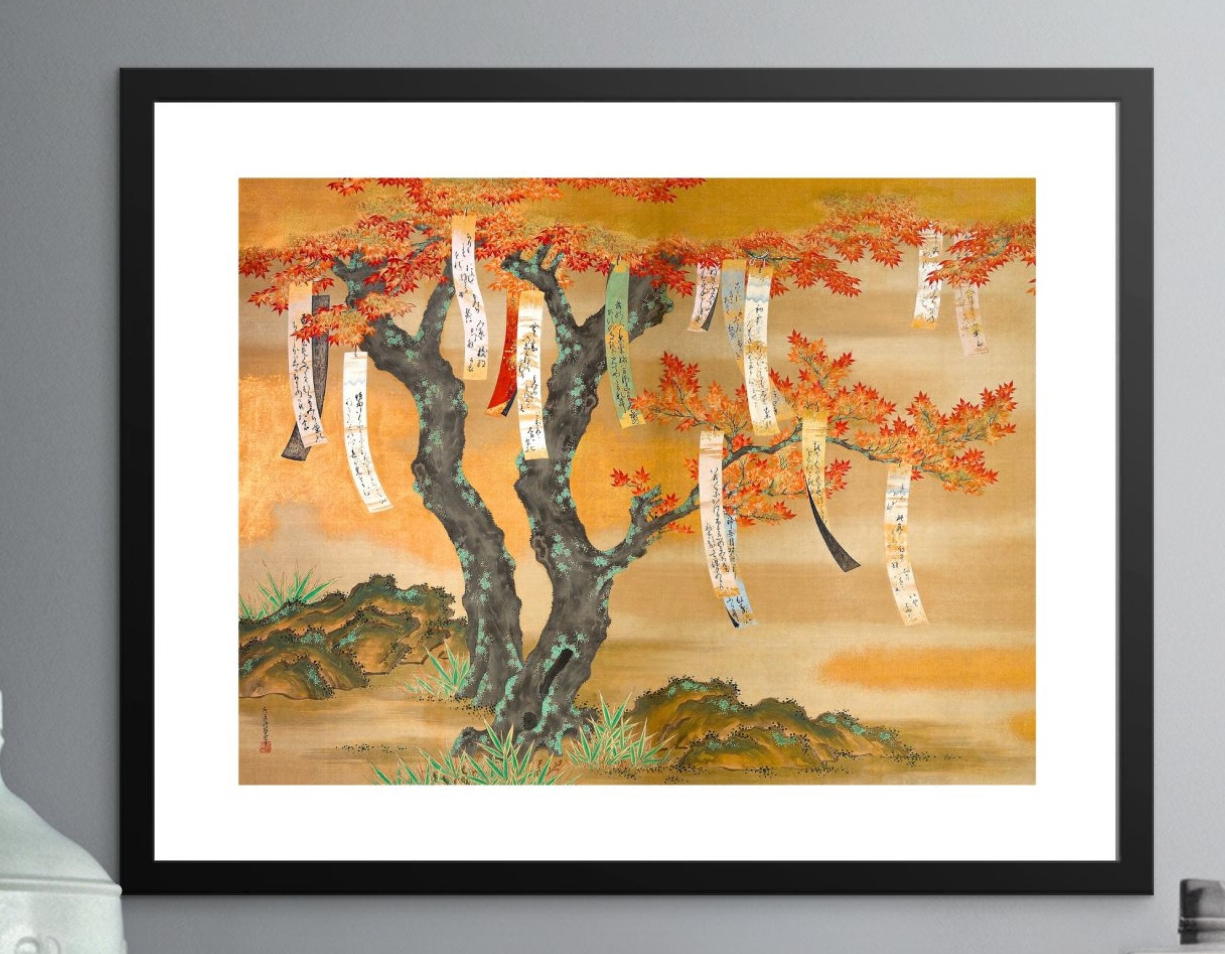 Japanese Autumn Maples With Poem Slips 16491686 by Tosa Mitsuoki Museum ...