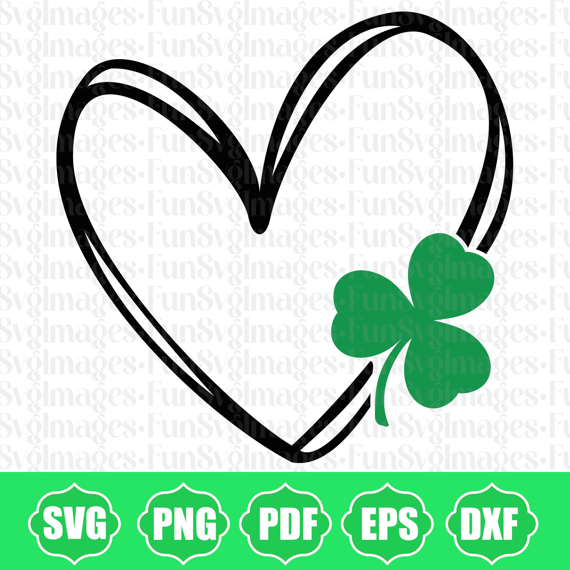 St Patricks Day Heart Svg Shamrock Svg St Patricks Day Svg Irish