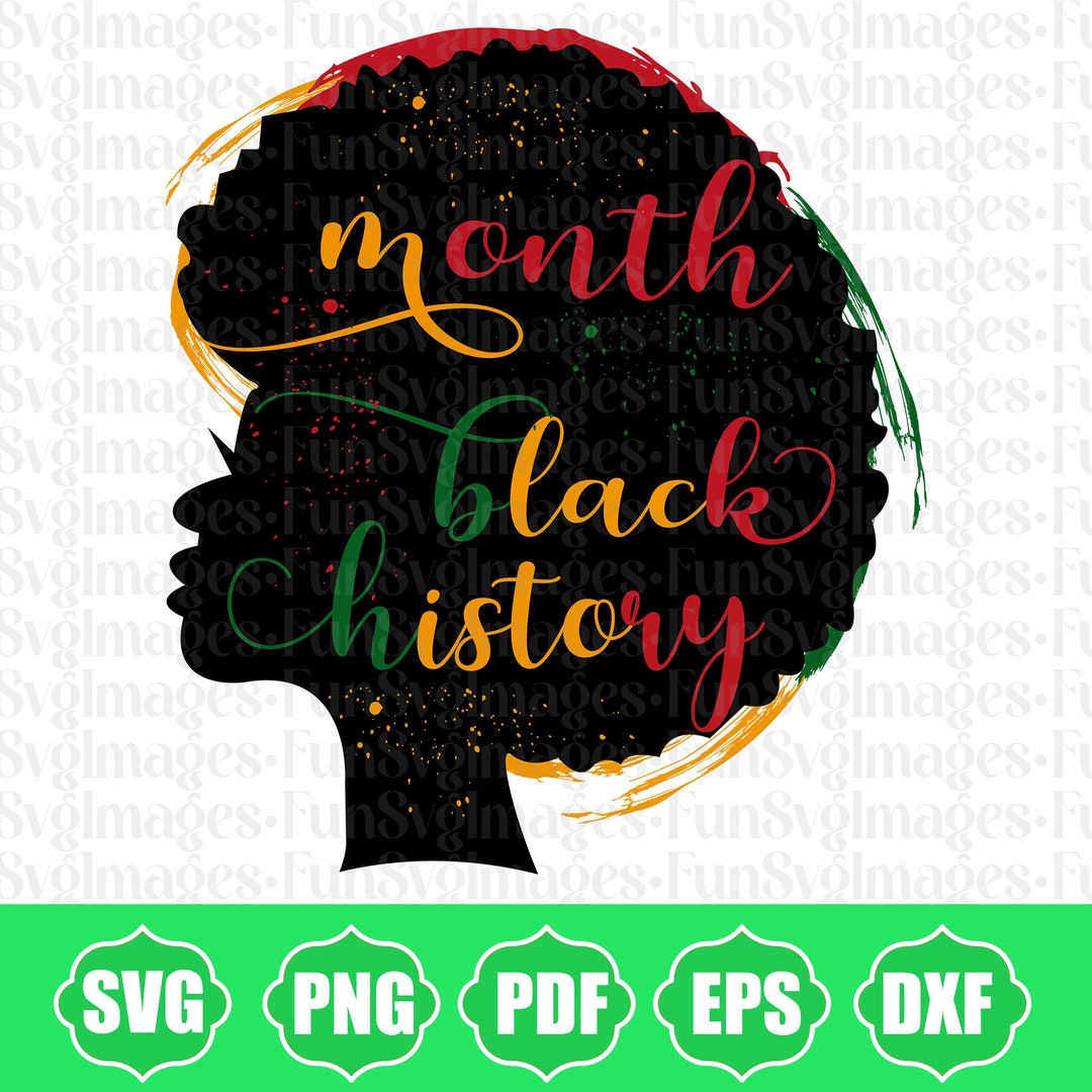 Black History Month Afro Woman SVG: Cricut, Silhouette Cut File - Etsy