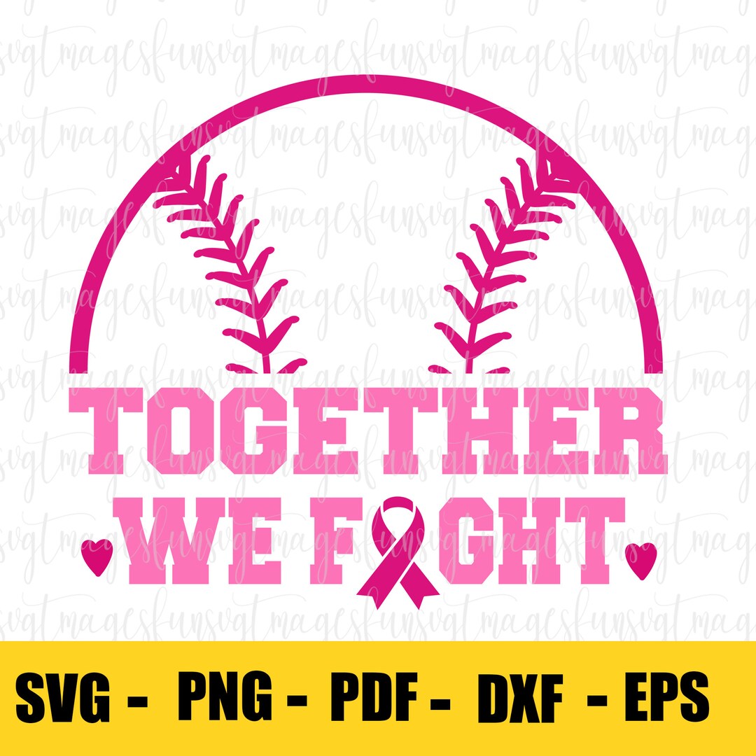 Softball Breast Cancer Awareness Svg Png Pdf Eps Files - Etsy