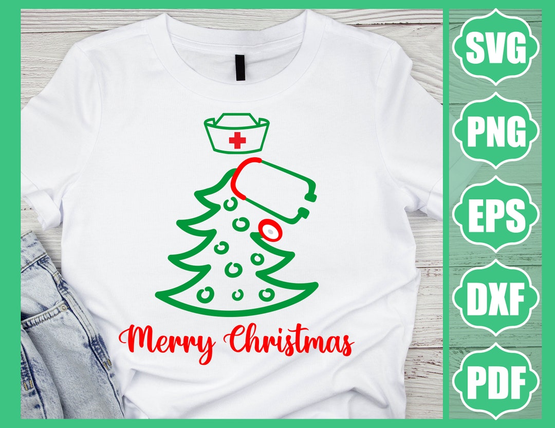 Stethoscope Christmas Tree Svg,nurse Christmas Svg,medical Christmas ...