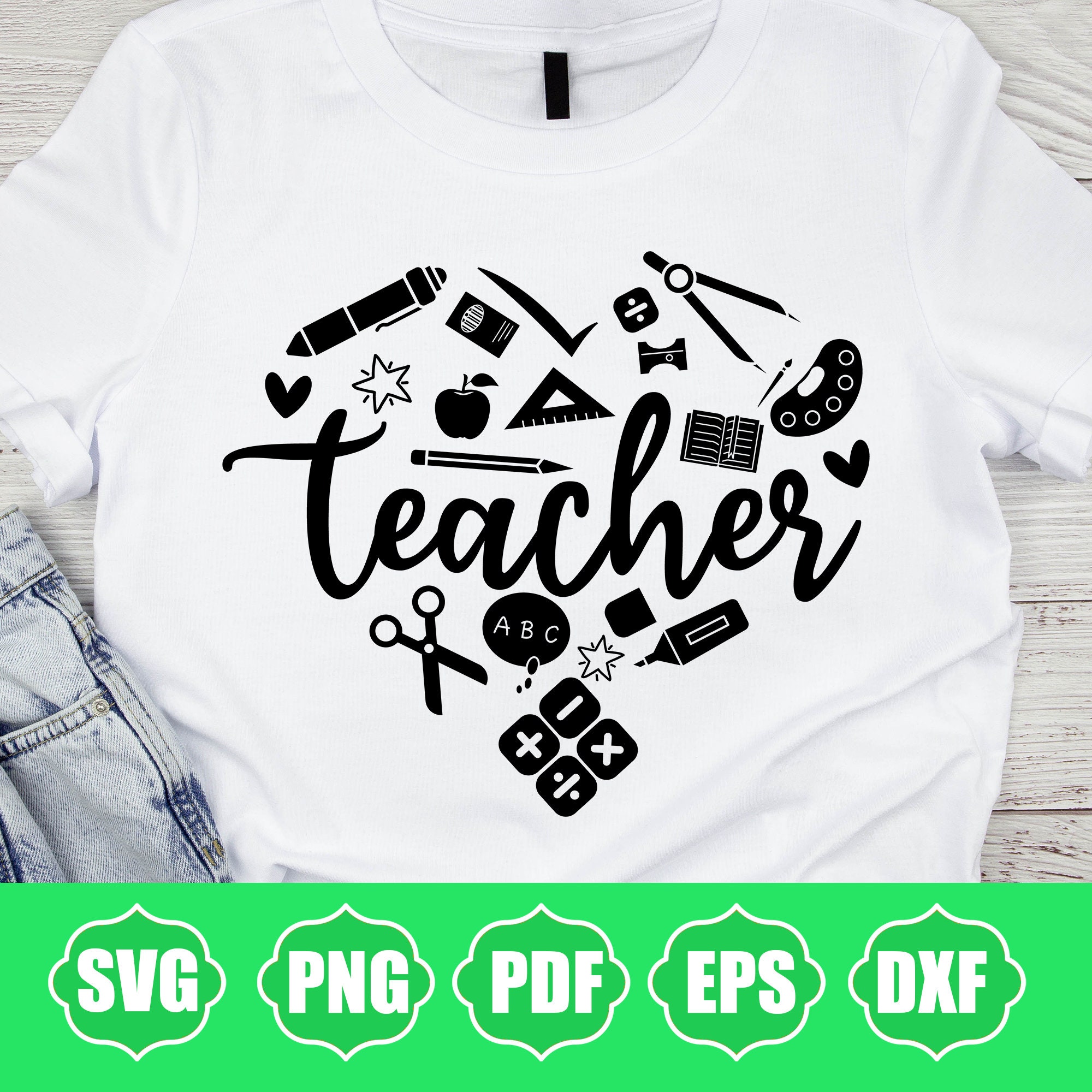 Teacher Heart Svg Teacher Quote Svg School Svg Teacher - Etsy