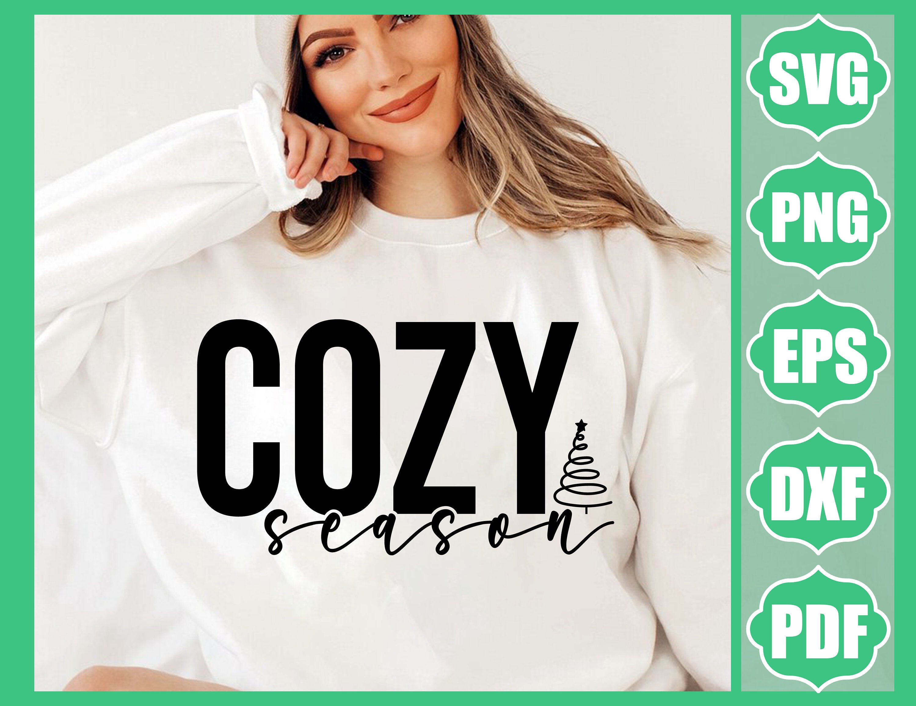 Cozy Season SVG PNG PDF Get Cozy Svg Merry Christmas Svg - Etsy