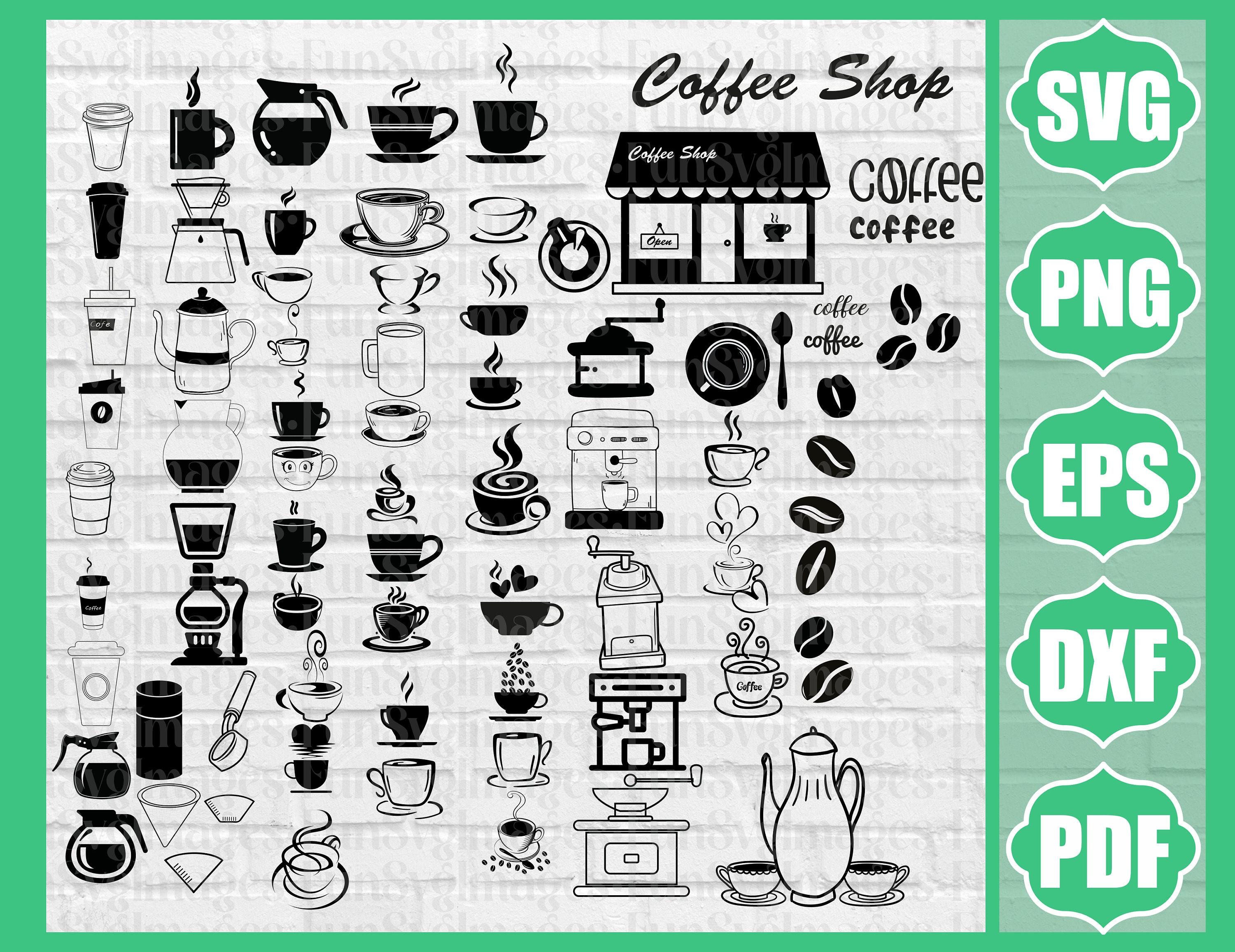 COFFEE CUP SVG Bundle, Coffee Cup Clipart Bundle, Coffee Cup Svg Files ...