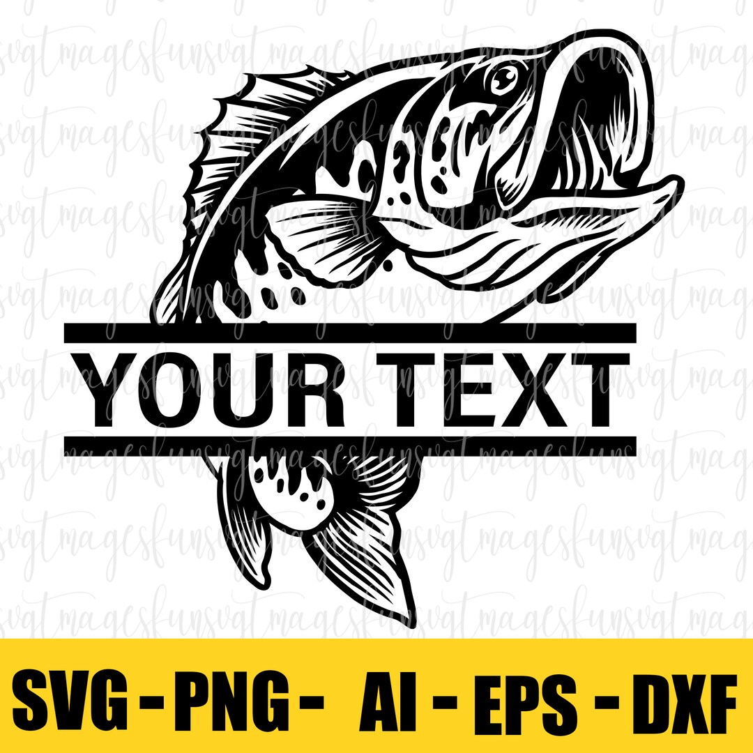 Bass Fishing Monogram Shirt Svg Bass Name Fish Svg Bass - Etsy
