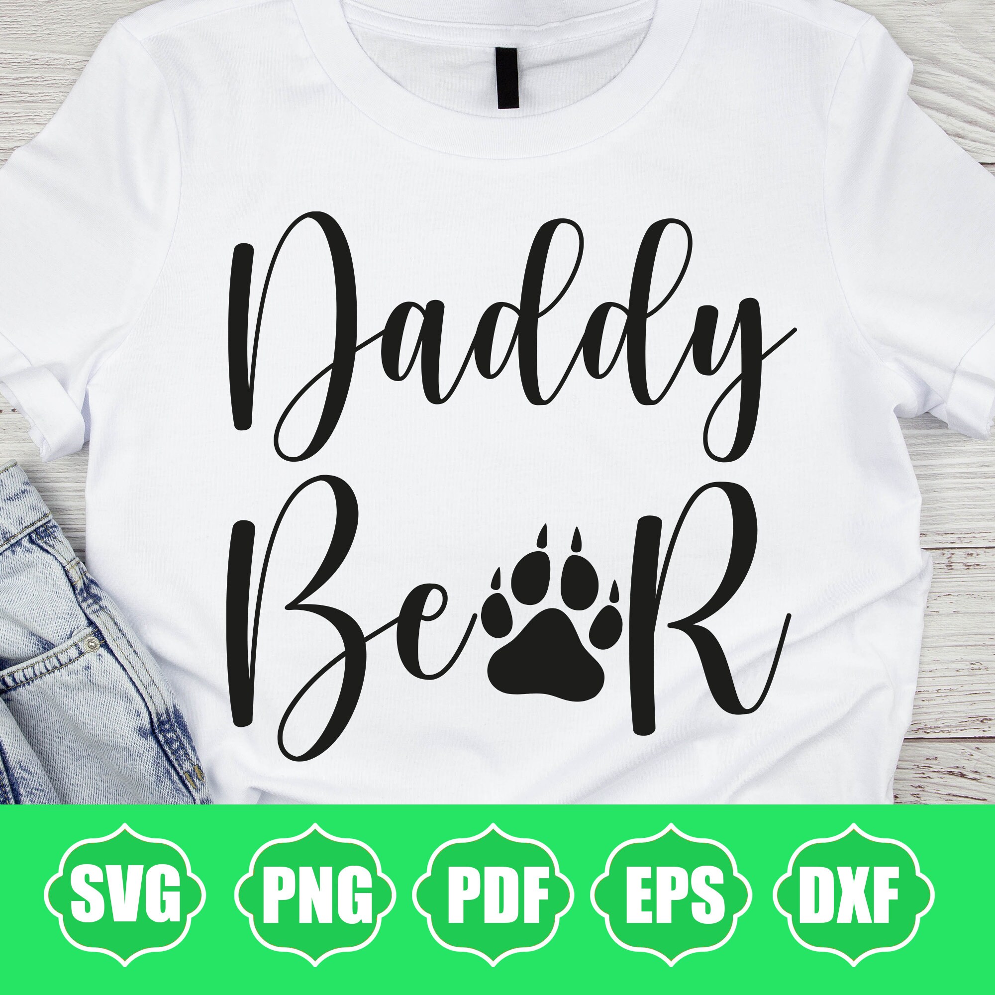Daddy Bear SVG Daddy Dad Saying Svg Vector Dad Svgdad Bear - Etsy