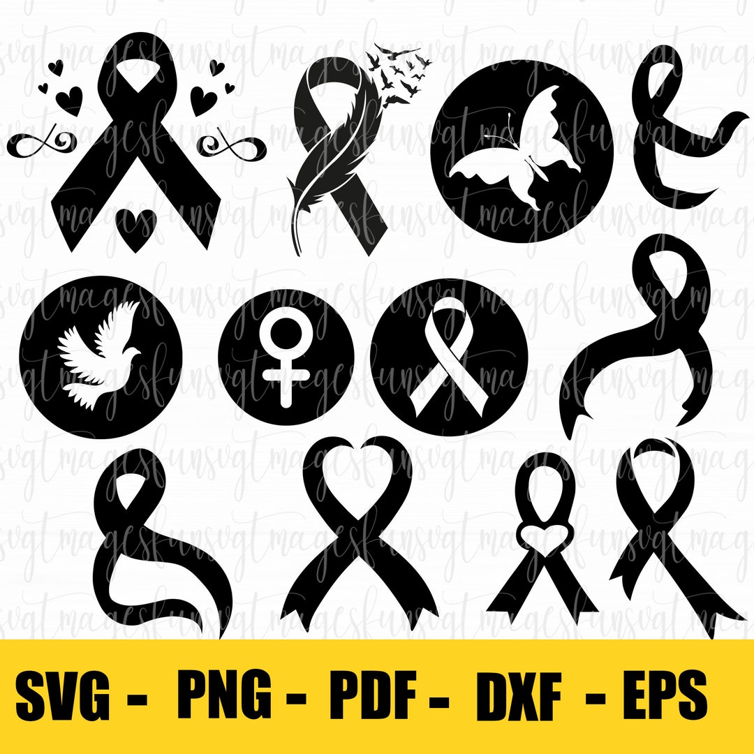 Awareness Ribbon SVG, Breast Cancer SVG, Cancer Ribbon SVG, Survivor ...