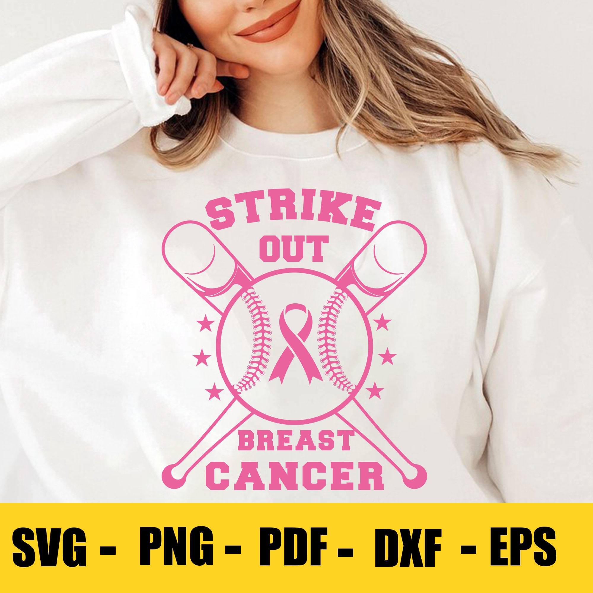 Strike Out Breast Cancer Svg,cancer Awareness,breast Cancer,breast ...
