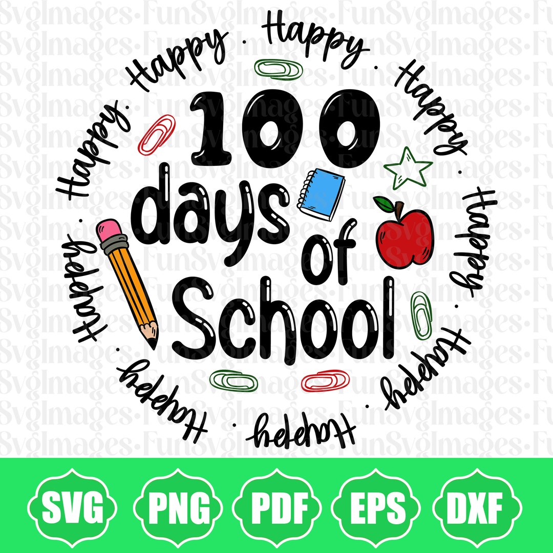 100 Days of School SVG: Teacher Design (digital Download) - Etsy