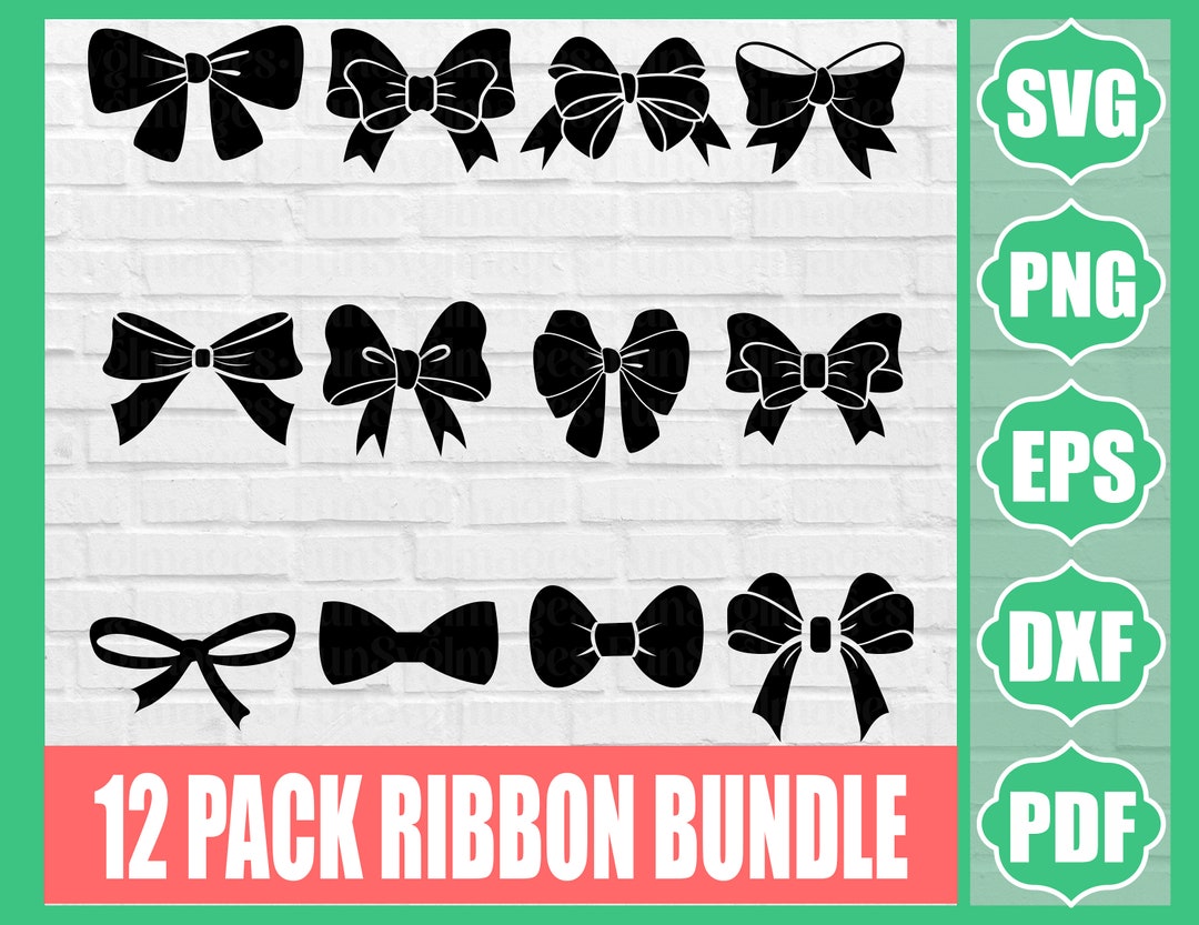 Ribbon Bow SVG Bundle, Ribbon SVG, Bow Svg, Present Svg, Bow Tie SVG ...
