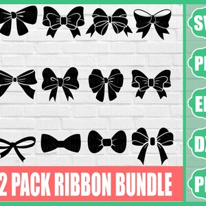 Ribbon Bow SVG Bundle, Ribbon SVG, Bow Svg, Present Svg, Bow Tie SVG ...