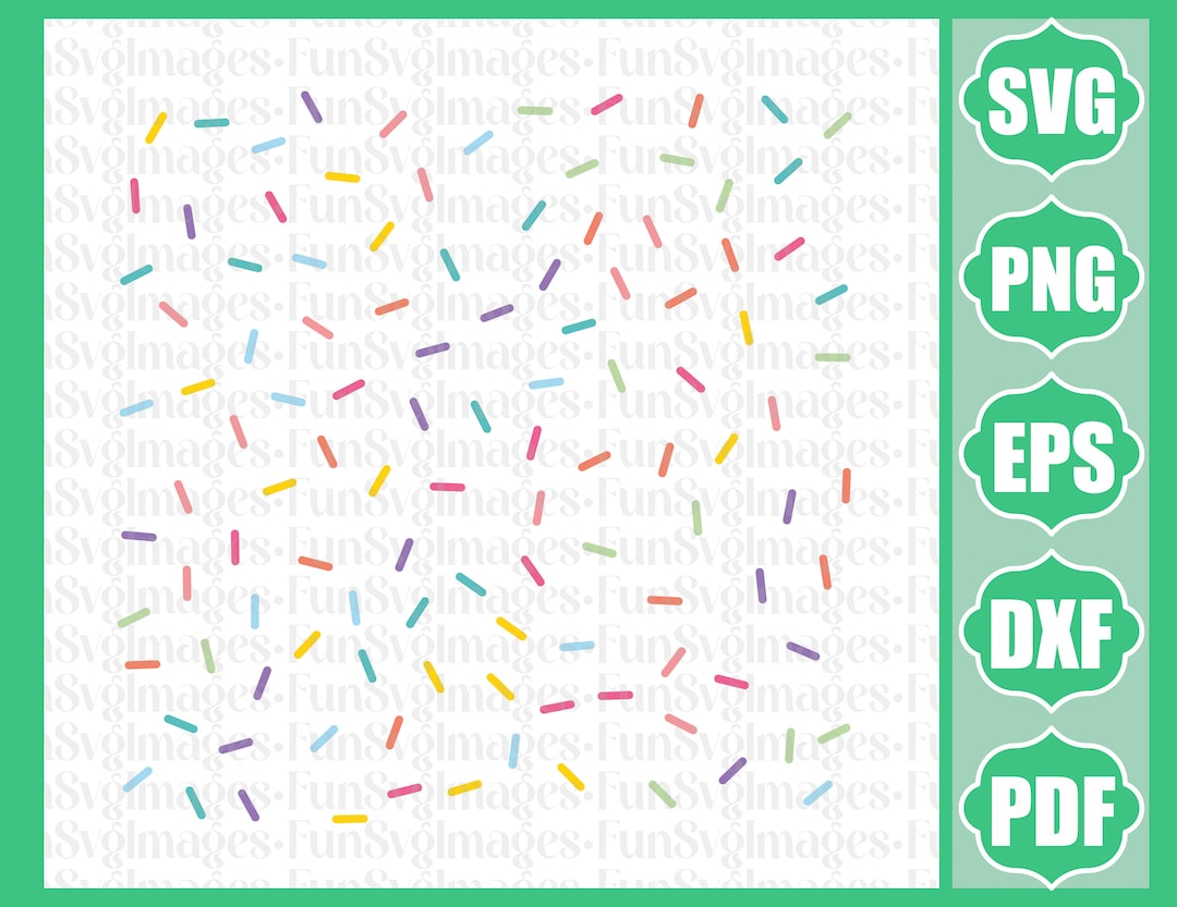 Sprinkle Pattern SVG, Confetti, Bakery, DXF, Donuts, Cookie, Sprinkles ...