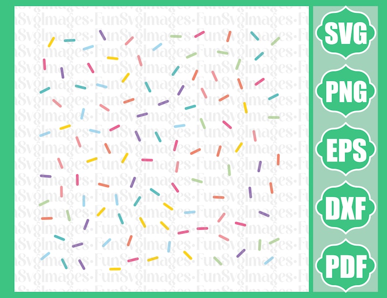 Sprinkle Pattern SVG, Confetti, Bakery, DXF, Donuts, Cookie, Sprinkles ...