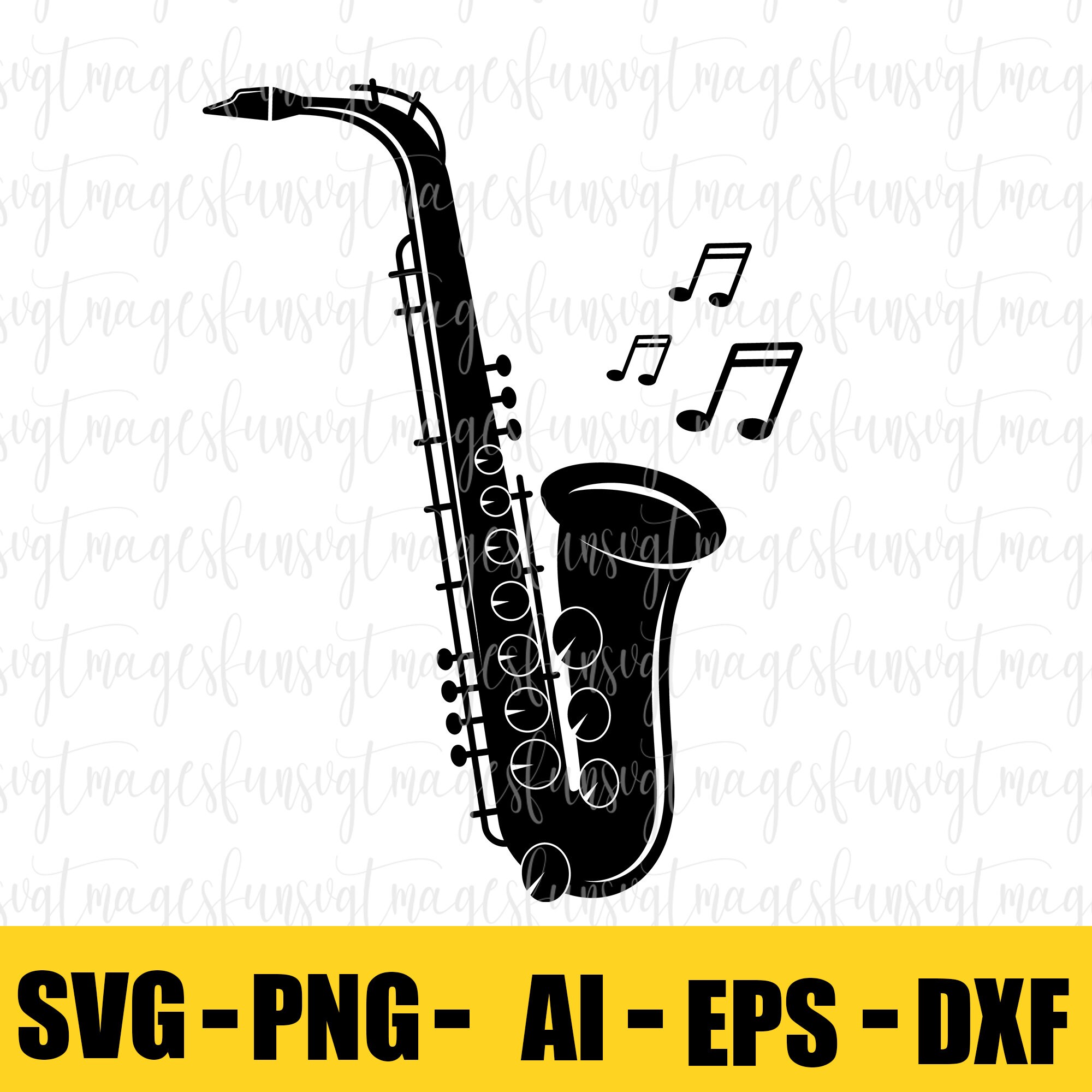 Saxophone Instant Download SVG, PNG, EPS, Dxf, Ai Digital Download - Etsy