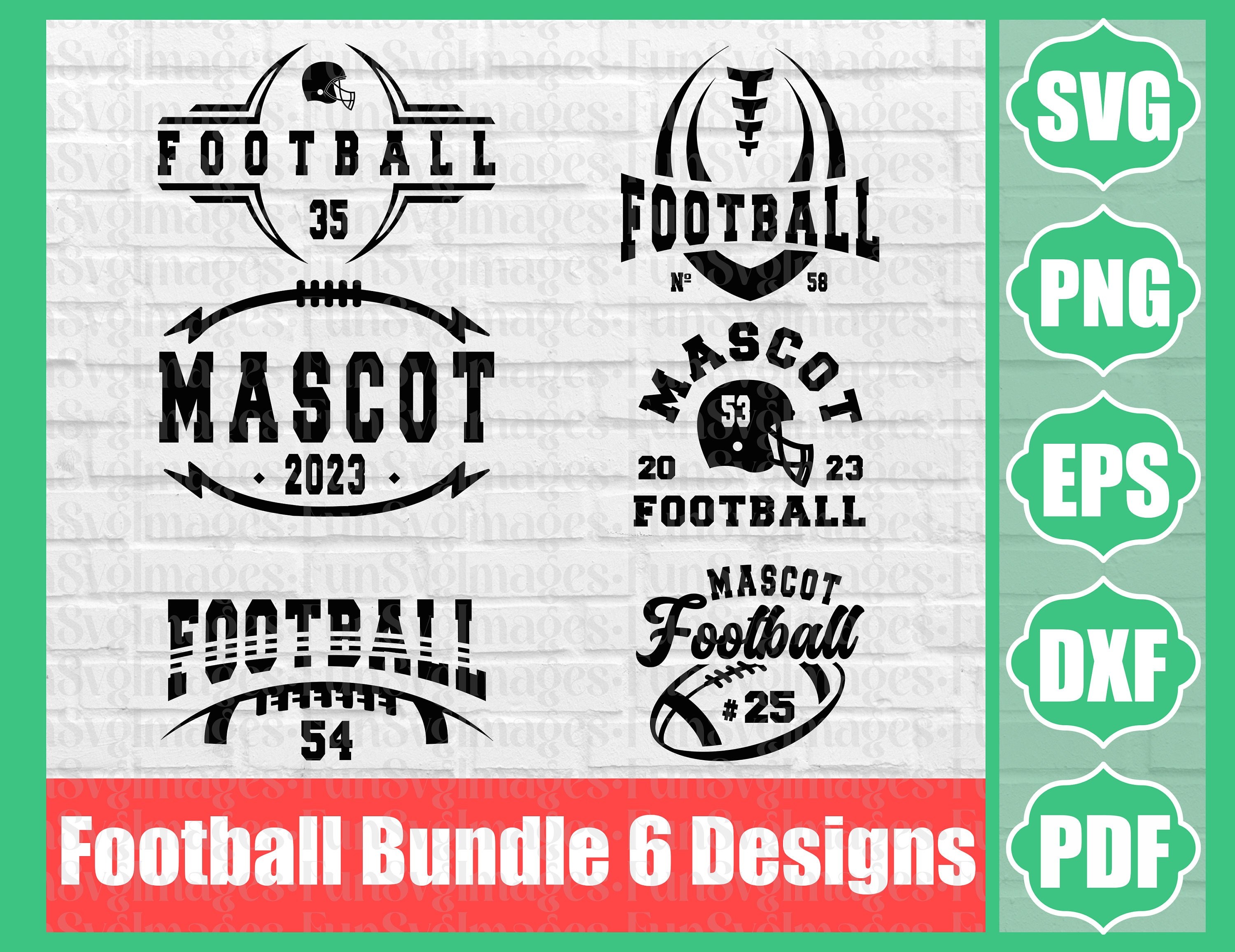 Football Team Template Bundle Svg, Png Dxf Eps, Player Shirt, Your Team ...