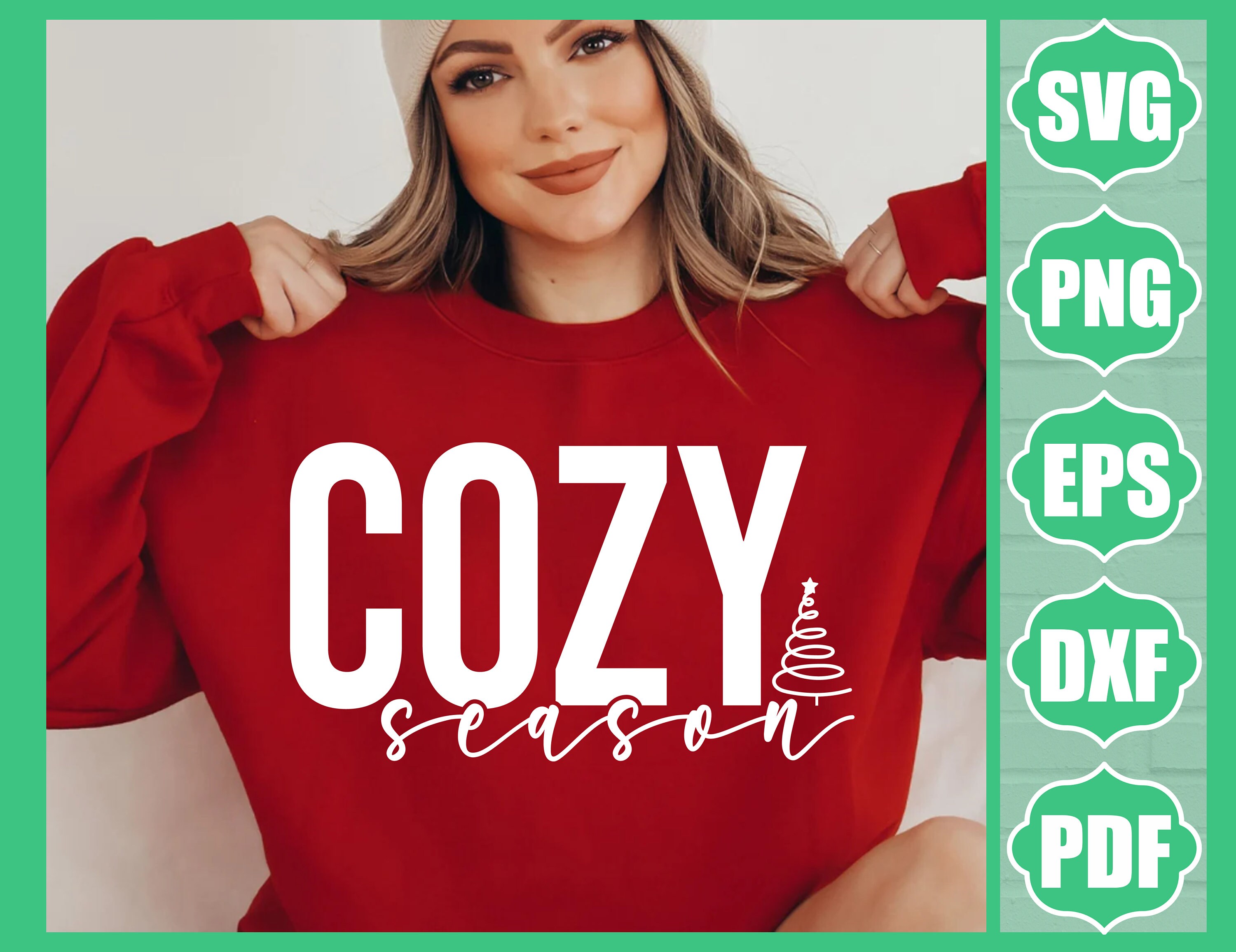 Cozy Season SVG PNG PDF Get Cozy Svg Merry Christmas Svg - Etsy