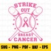 Strike Out Breast Cancer Svg,cancer Awareness,breast Cancer,breast Cancer Shirt,cancer Ribbon ...