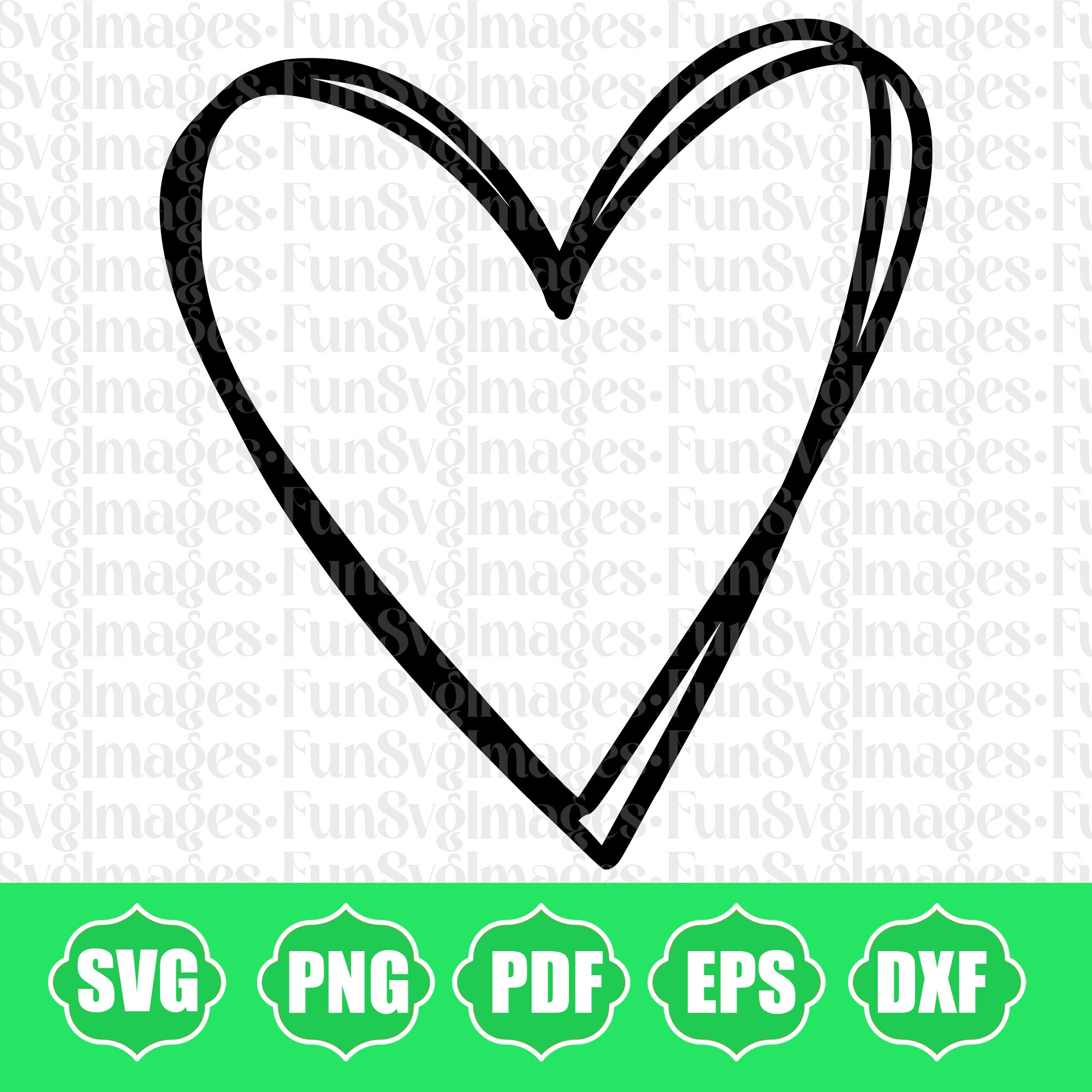 Hand Drawn Heart Hand Lettered Heart SVG Heart SVG Cute - Etsy