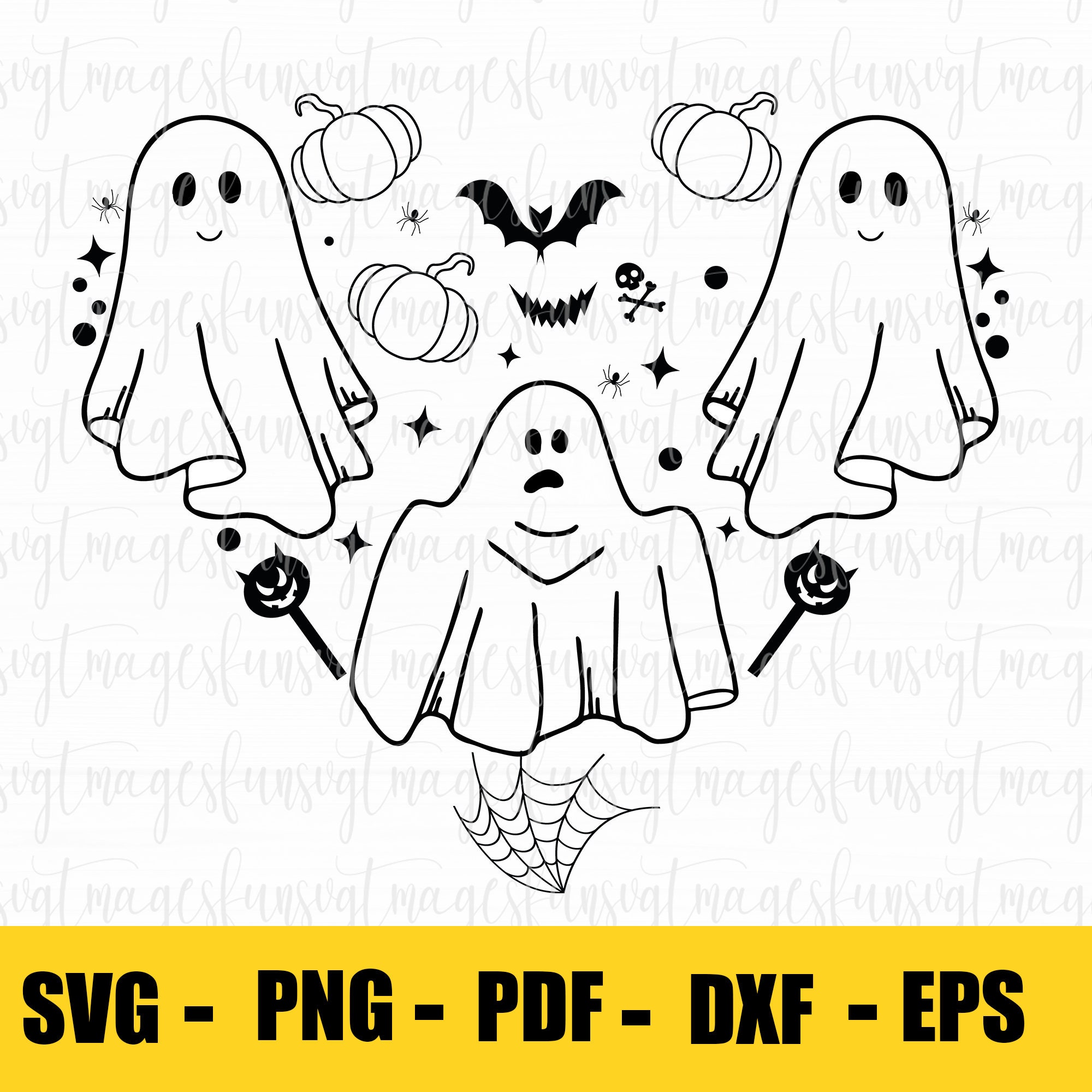 Ghost Heart SVG Halloween Svg Spooky Season Svg Ghost Clip - Etsy