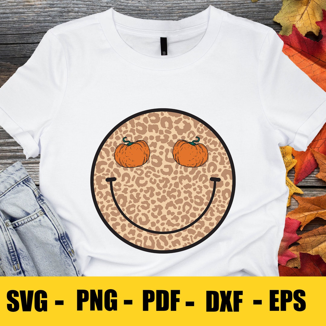 Fall Smiley Face PNG, Pumpkin Season Png, Sublimation Design, Fall ...
