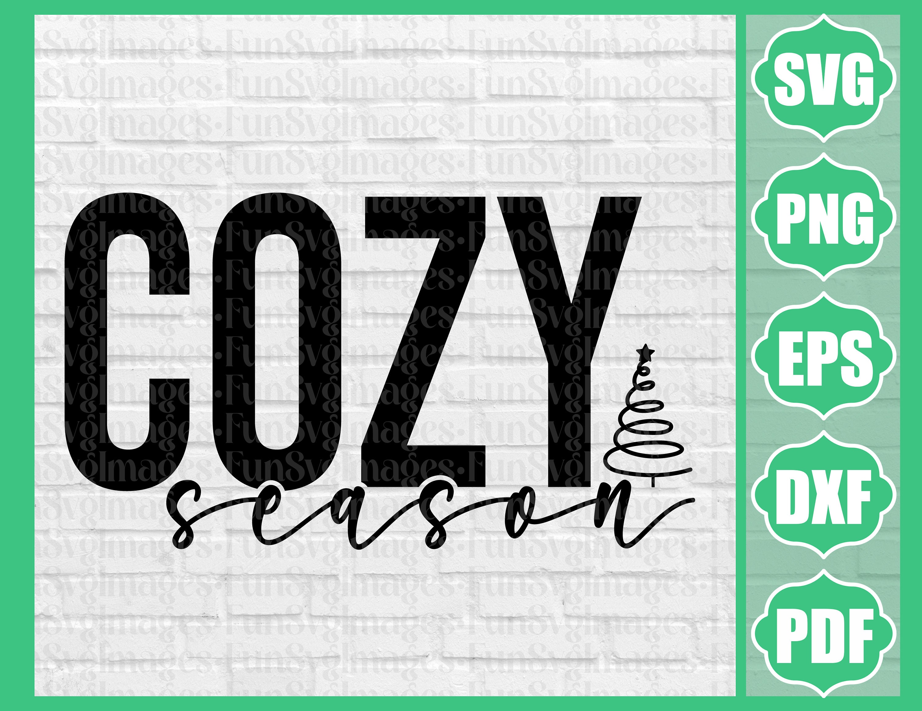 Cozy Season SVG PNG PDF Get Cozy Svg Merry Christmas Svg - Etsy