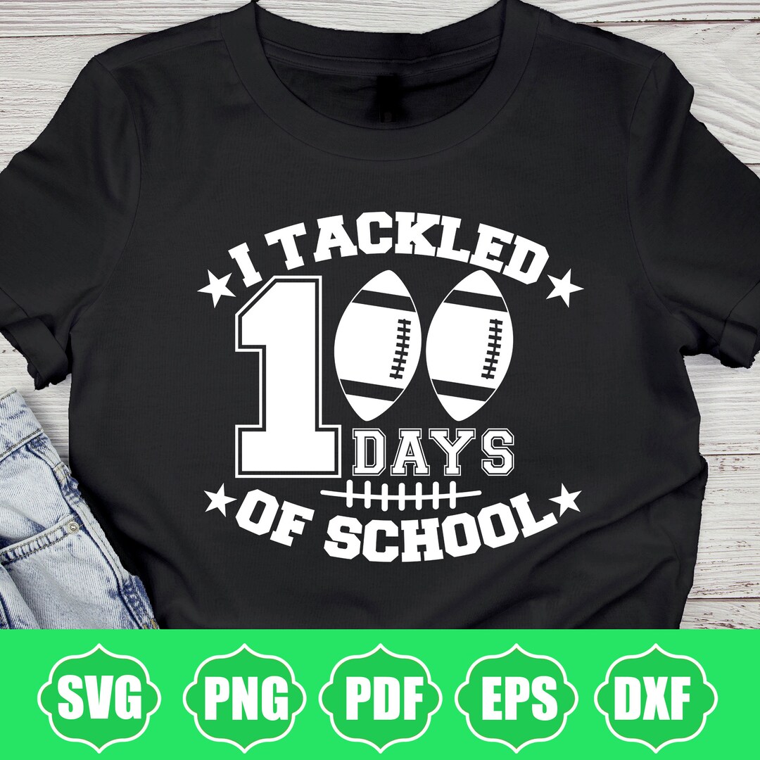 100 Days of School SVG, 100th Day of School Svg, 100 Days, Football Svg ...
