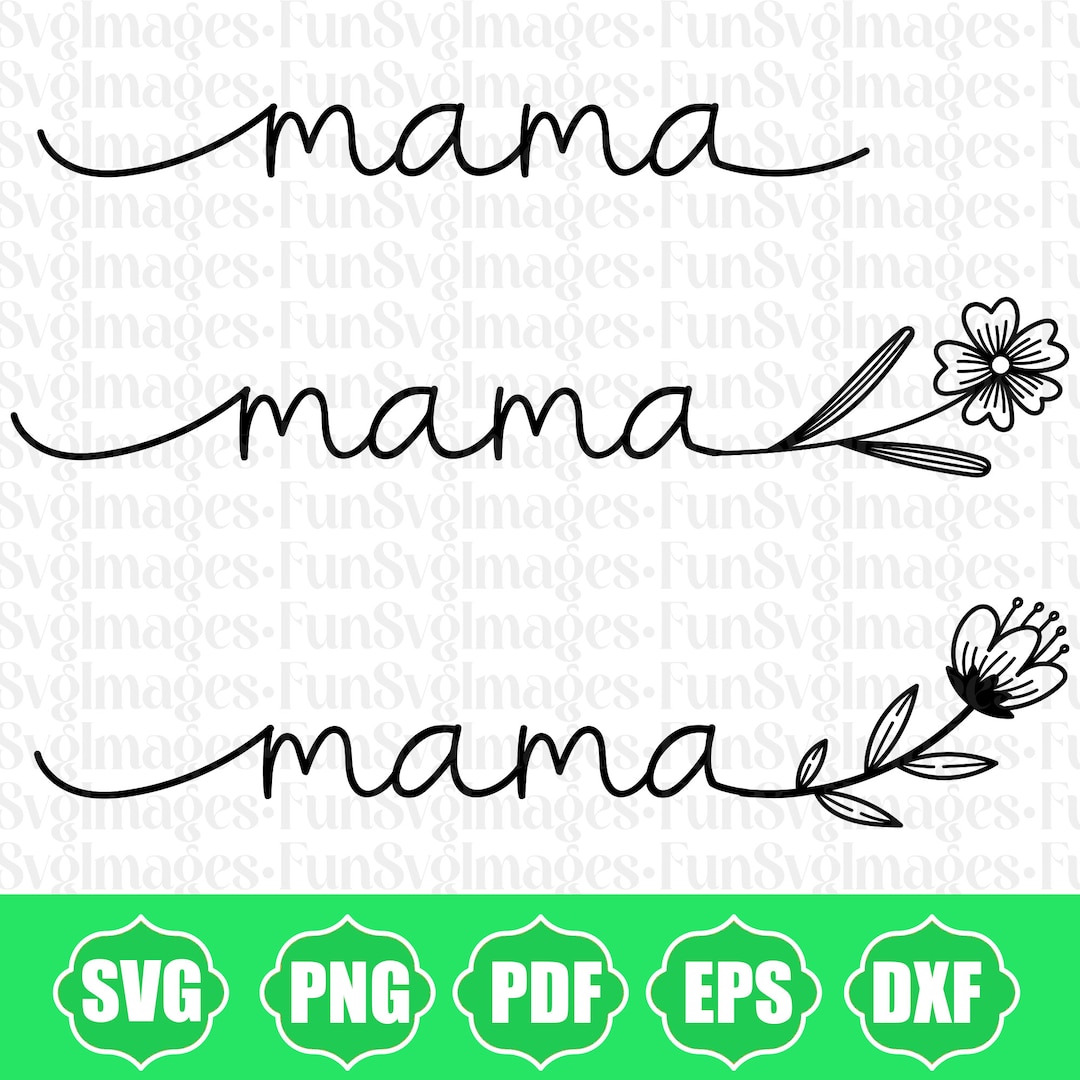 Mom Floral SVG: Mother's Day Outline (digital Download) - Etsy