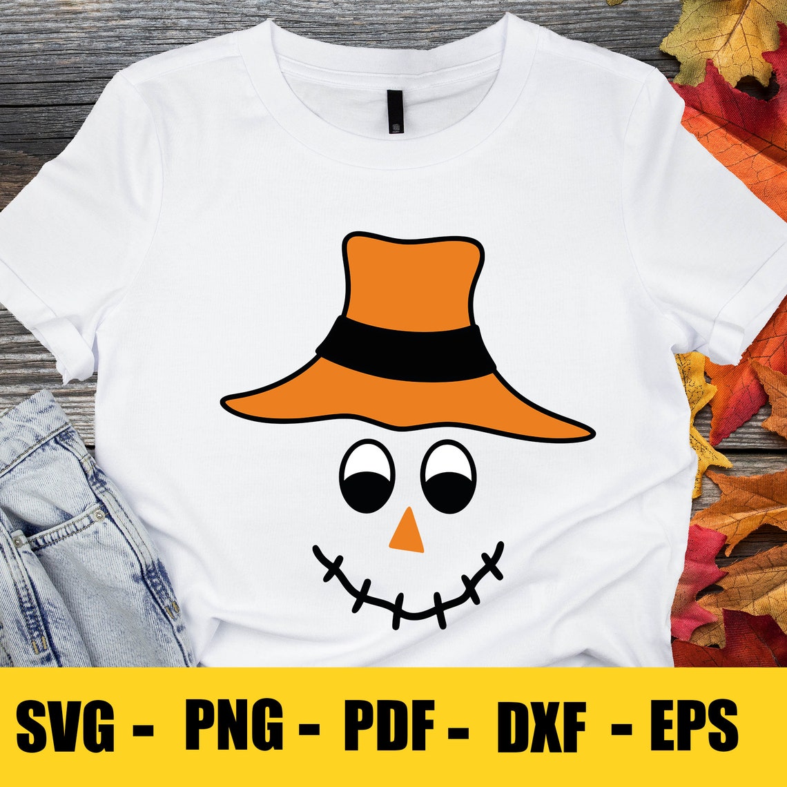 Scarecrow Face Svg Halloween Svg Scarecrow Boy and Girl Svg - Etsy