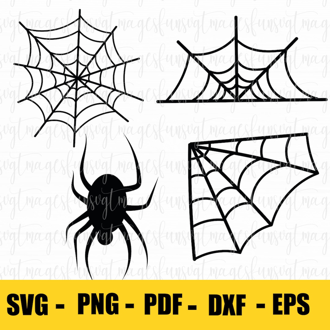 Spider Web SVG | Corner Spider Web PNG | Half Spider Web Clip Art ...