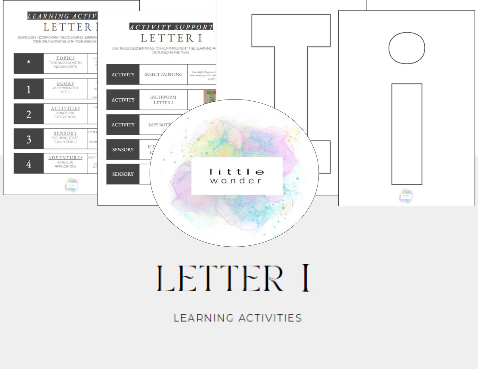 Letter of the Week I- Toddler Learning Activities- Digital Download ...