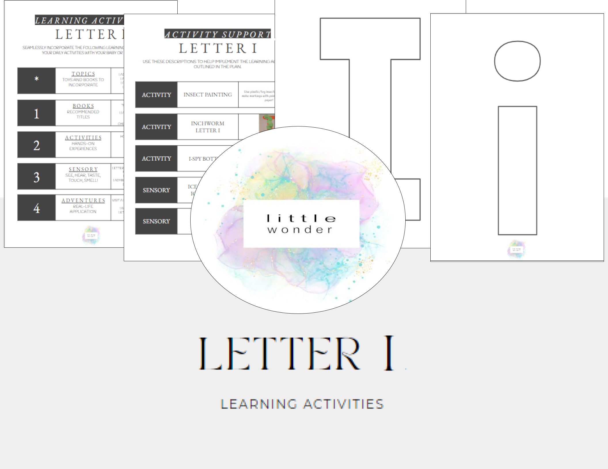 Letter of the Week I- Toddler Learning Activities- Digital Download ...